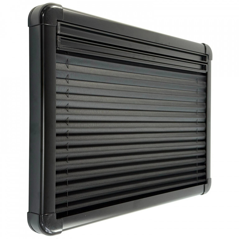 Cassette Campervan Blinds with Blackout Blind & Fly Screen | Black ...