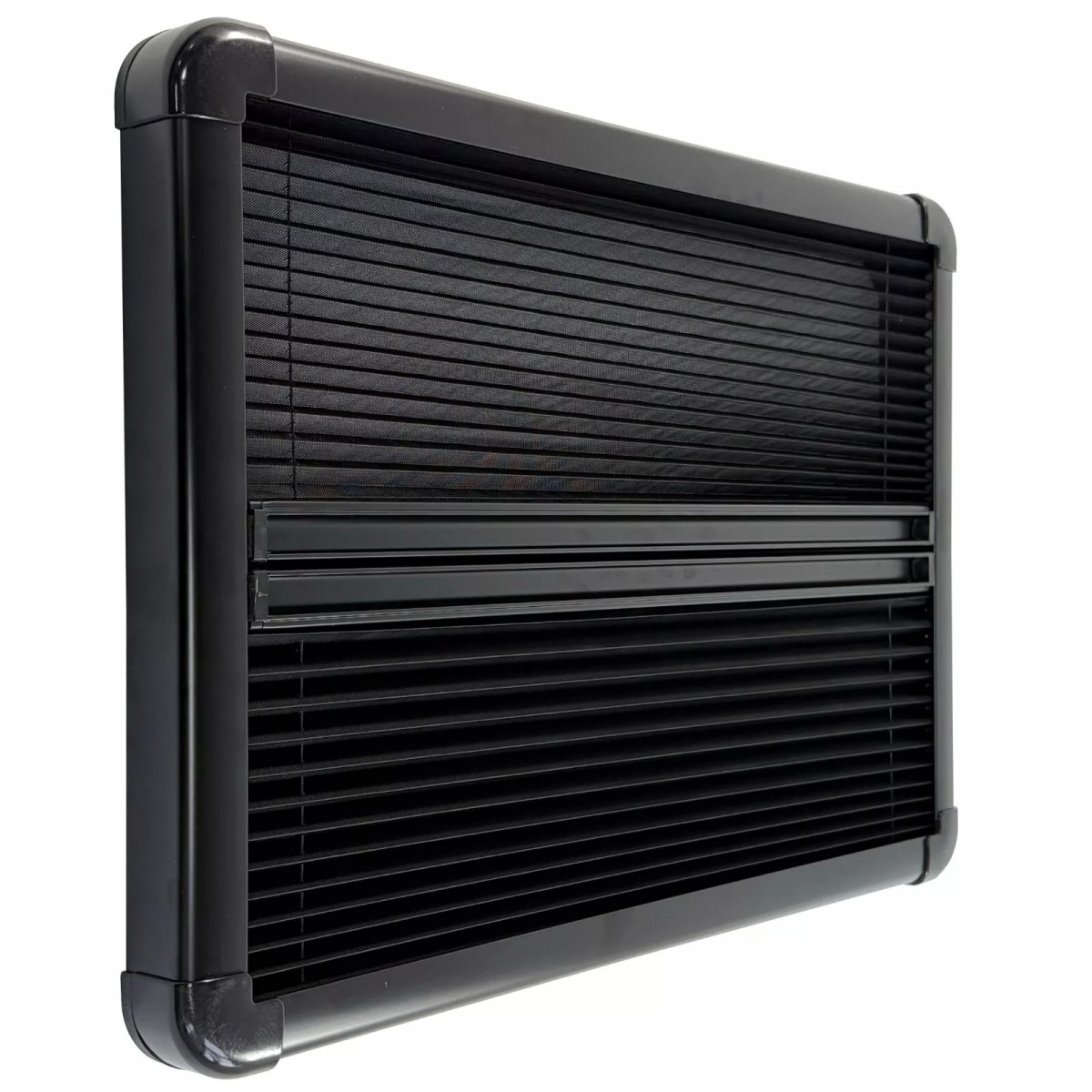 Cassette Campervan Blinds with Blackout Blind & Fly Screen | Black ...