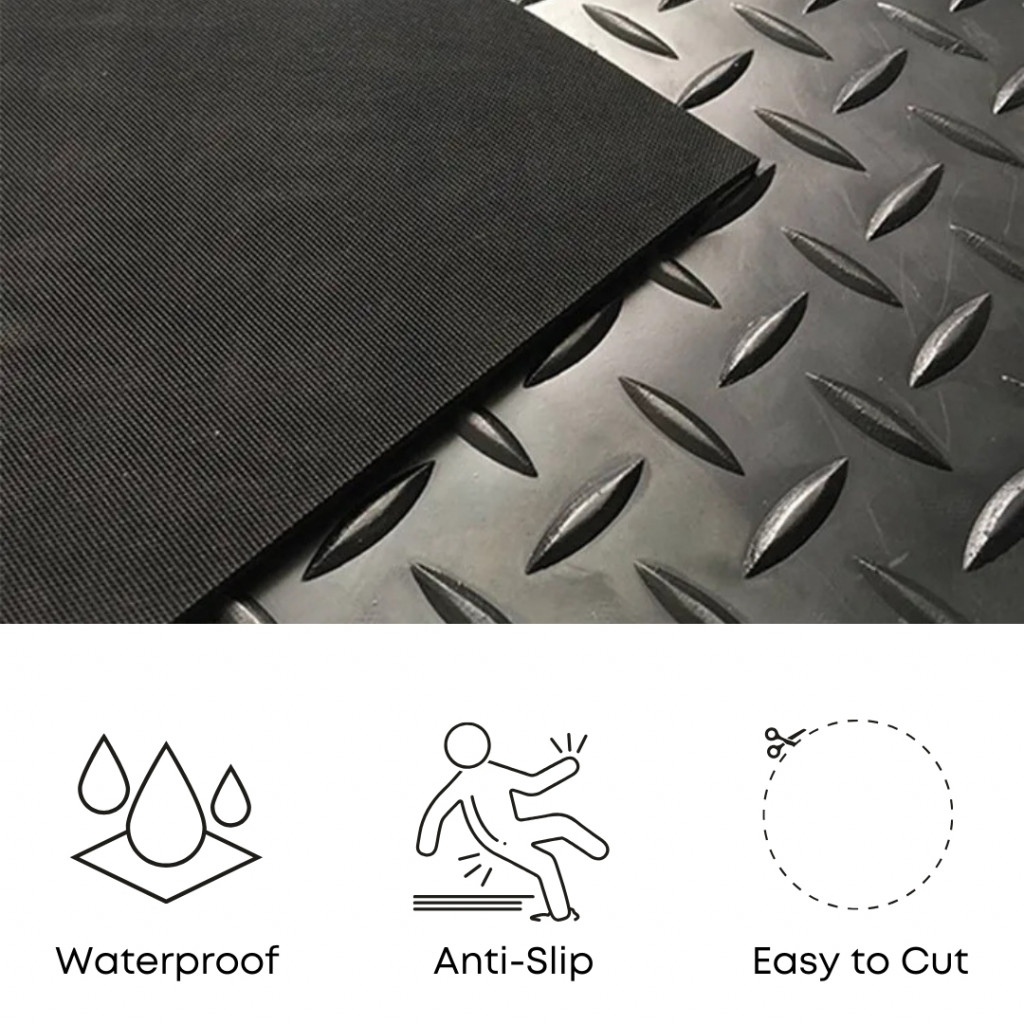 Checker Plate Rubber Matting Roll | Rubber Flooring Mat