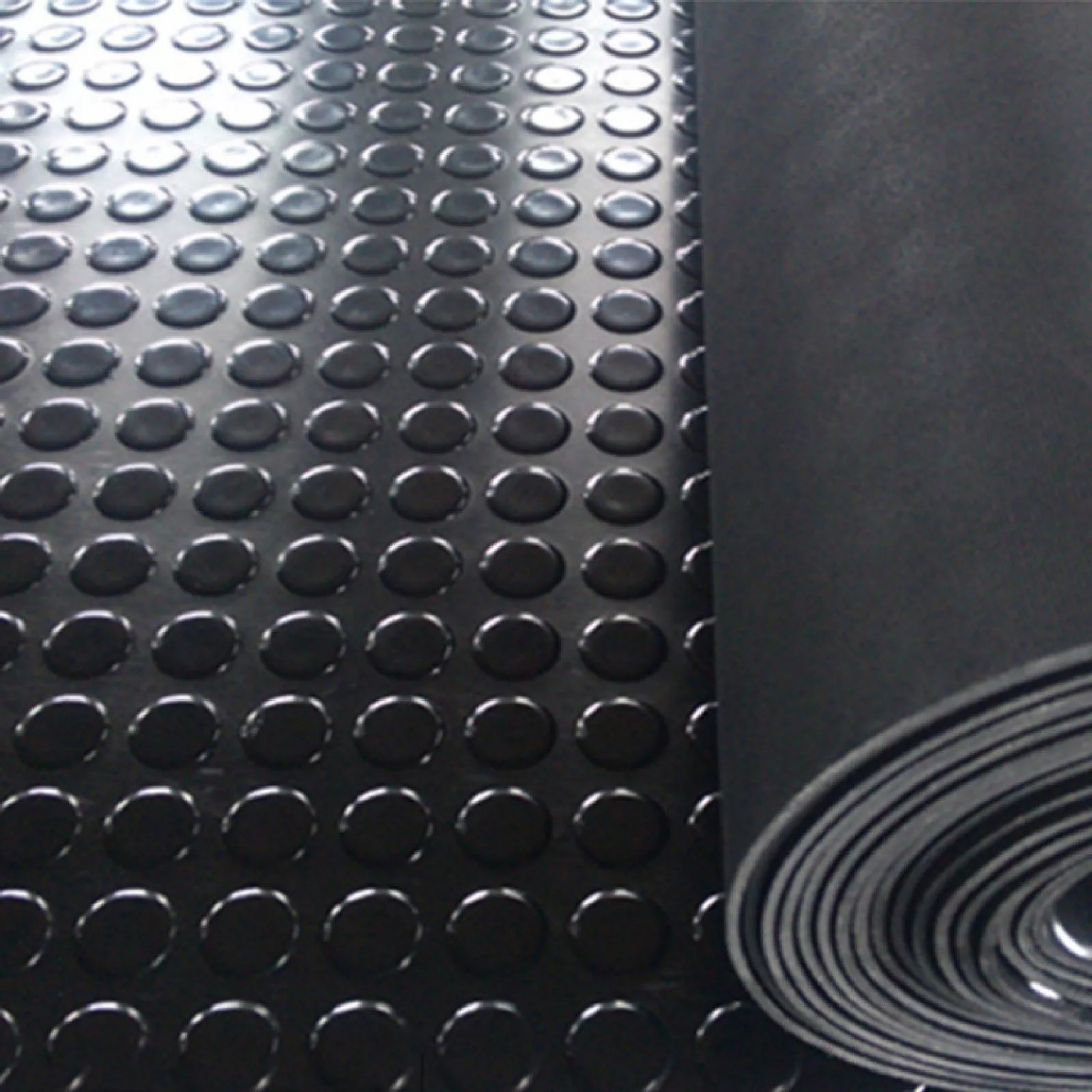 Coin Rubber Matting Roll | Circle Studded Rubber Flooring Mat