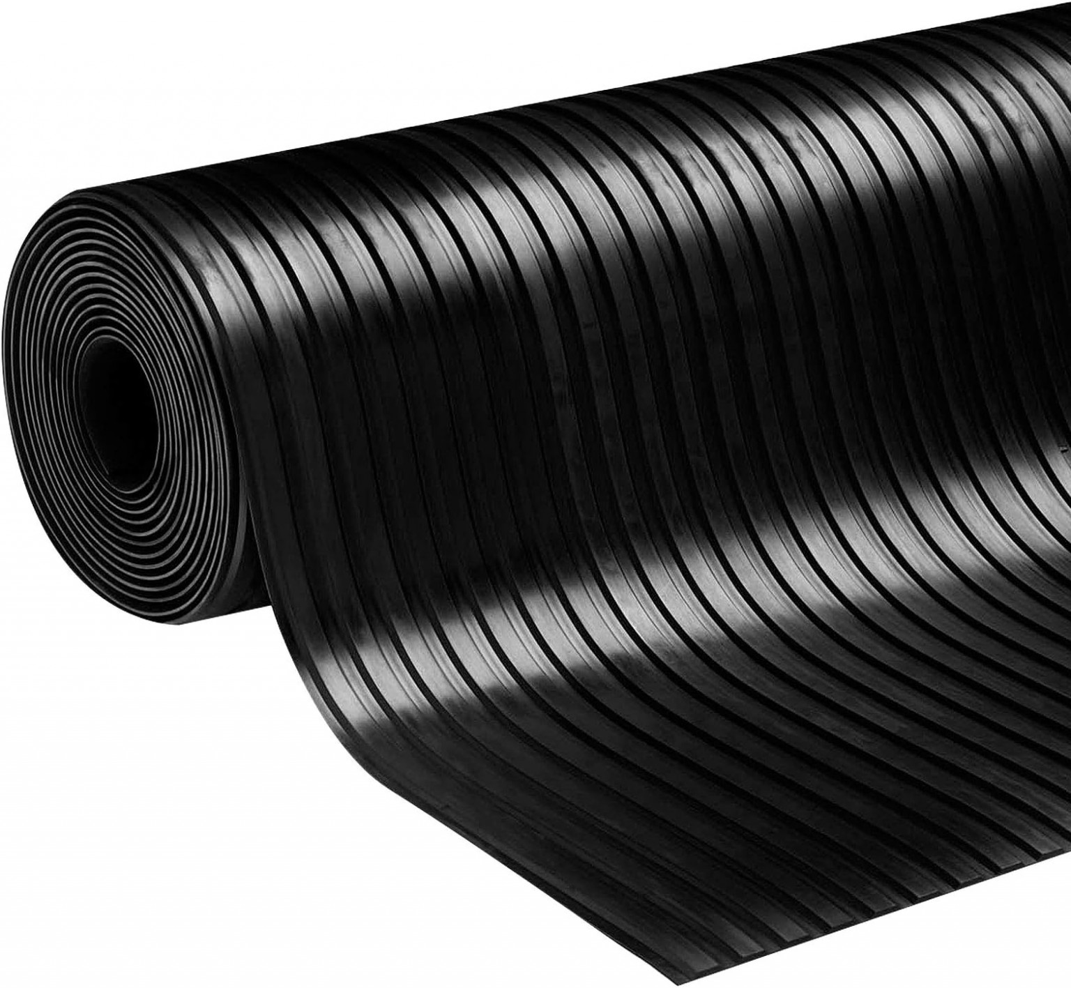 Wide Ribbed Rubber Matting Roll | Broad Rubber Flooring Mat