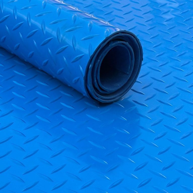Large Diamond PVC Flooring Rolls | Checker Plate Vinyl Matting