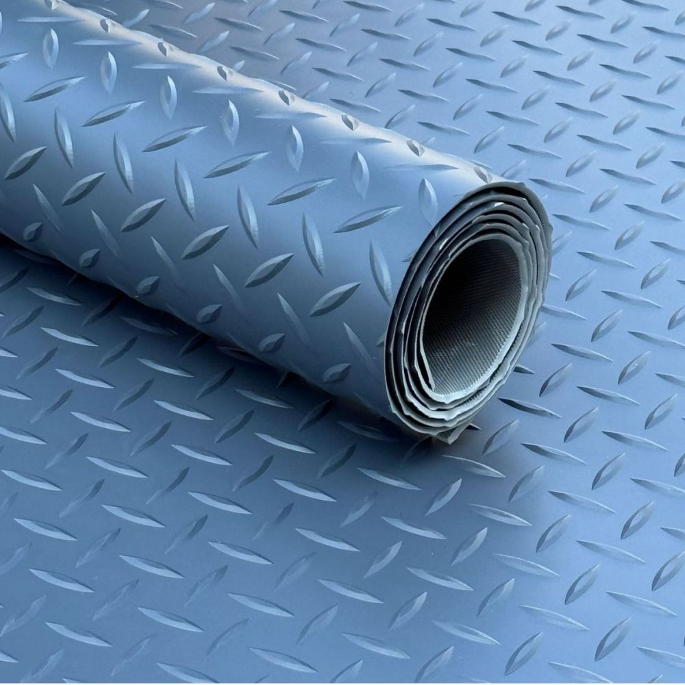 Large Diamond PVC Flooring Rolls | Checker Plate Vinyl Matting